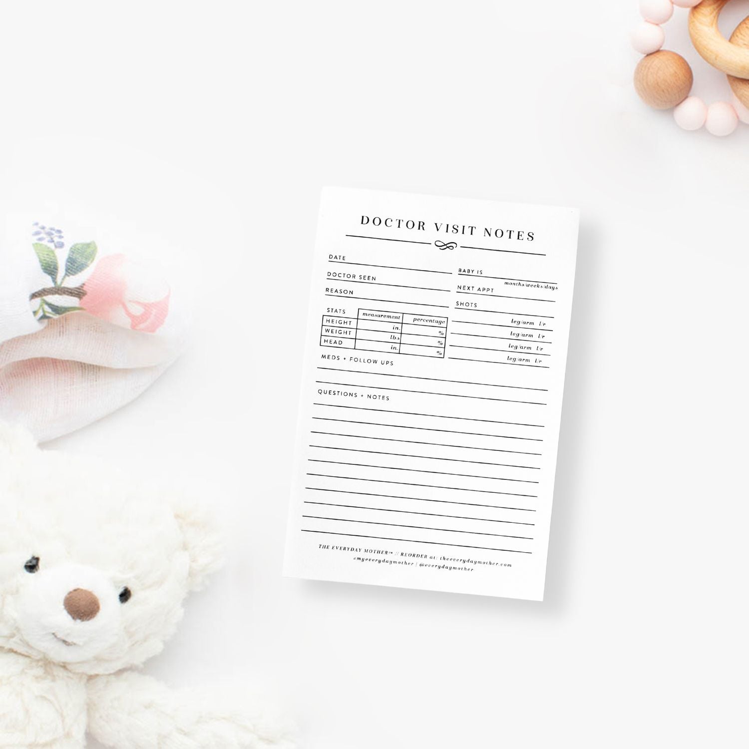 Perfectly Imperfect Doctor Visit Sticky Notepad – The Everyday Mother