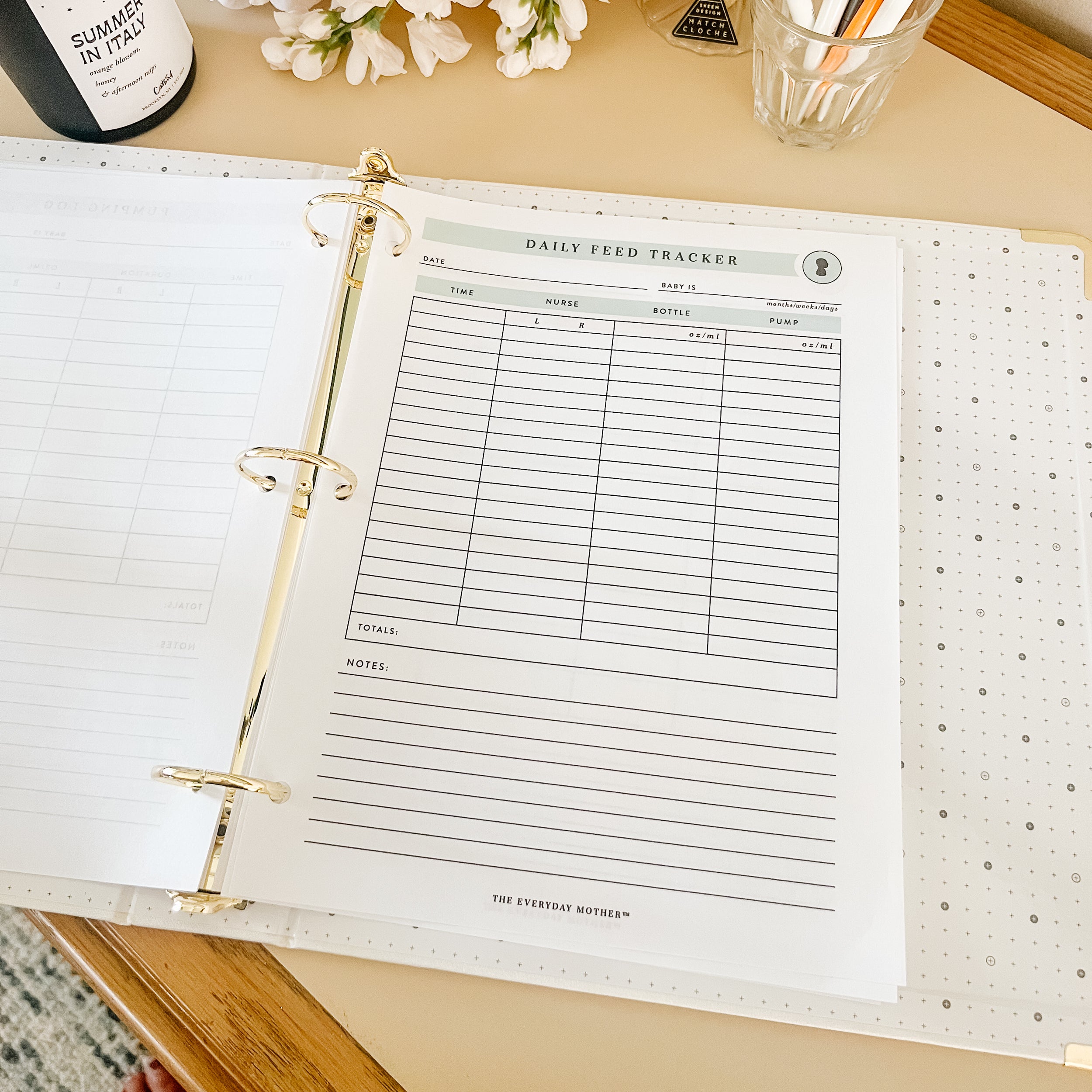 Printable Daily Feed Tracking Page – The Everyday Mother