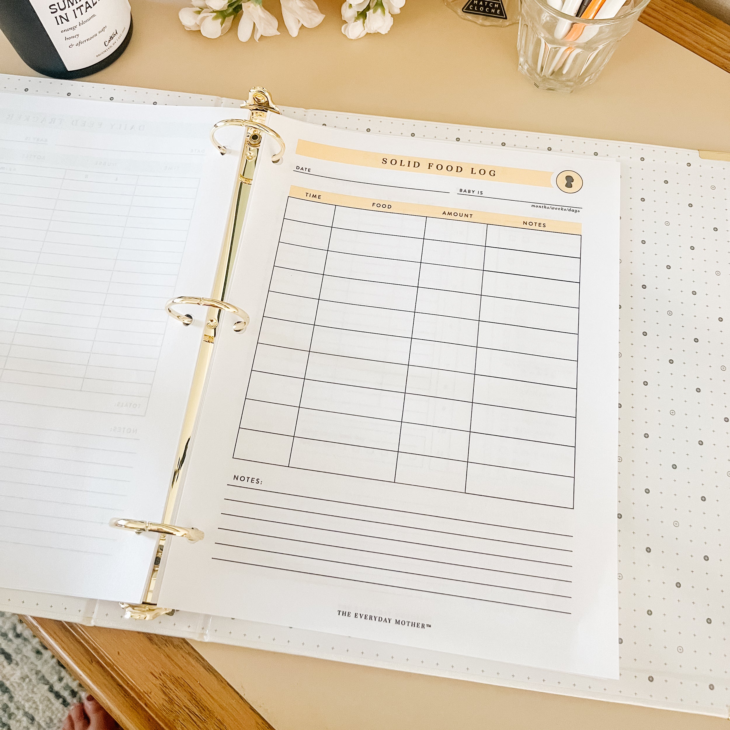 Printable Solid Food Log – The Everyday Mother