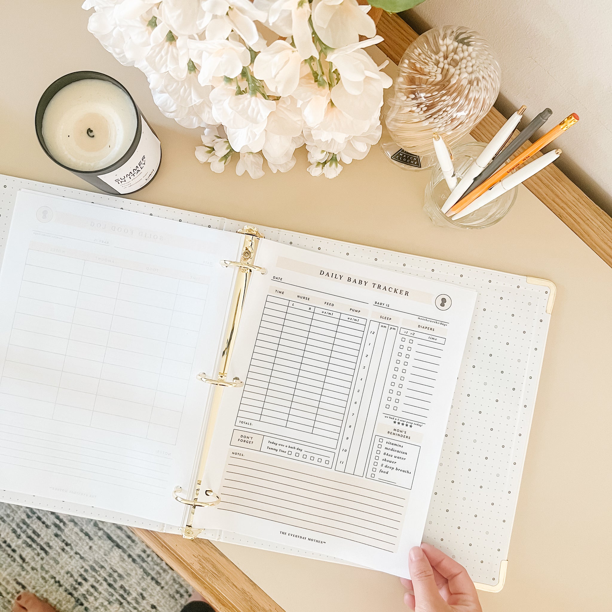 Printable Daily Baby log Page – The Everyday Mother